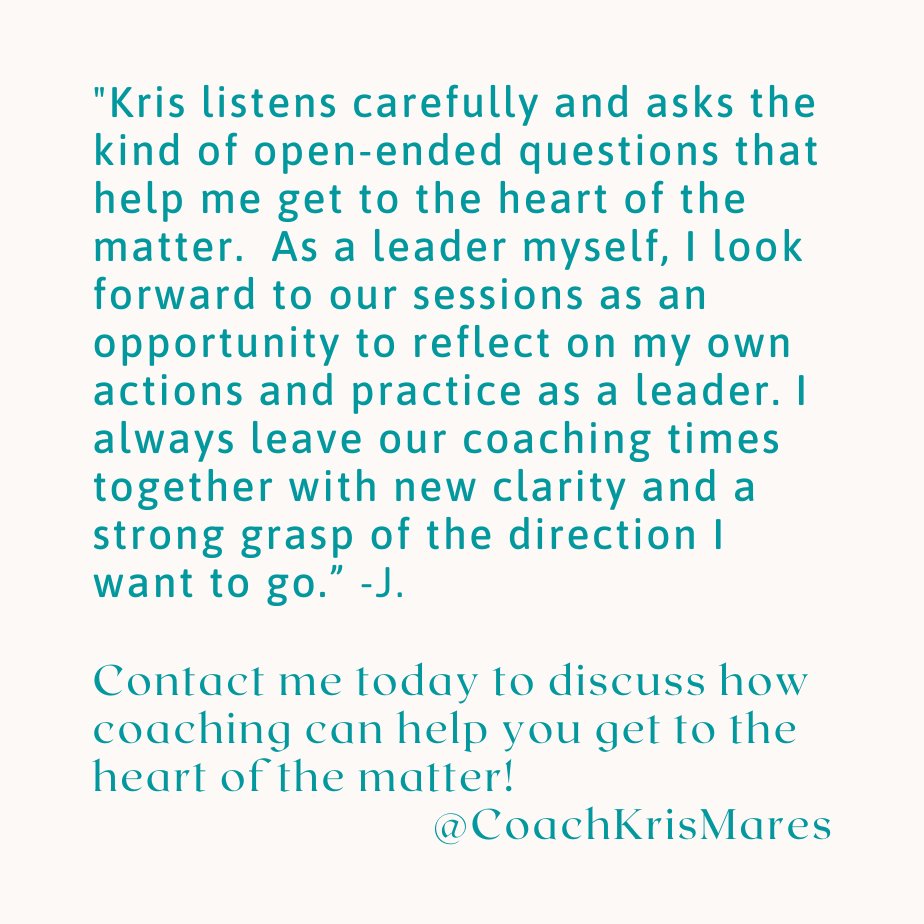 Coaching – Rev. Kris Mares